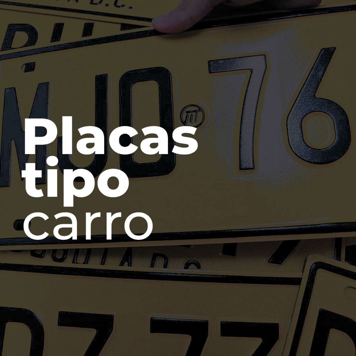 Placas tipo carro – Word Plates